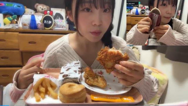 일본인)KFC 신메뉴 먹방 단백질이다~~~아이스 미션 편의점까지 | SOOP VOD