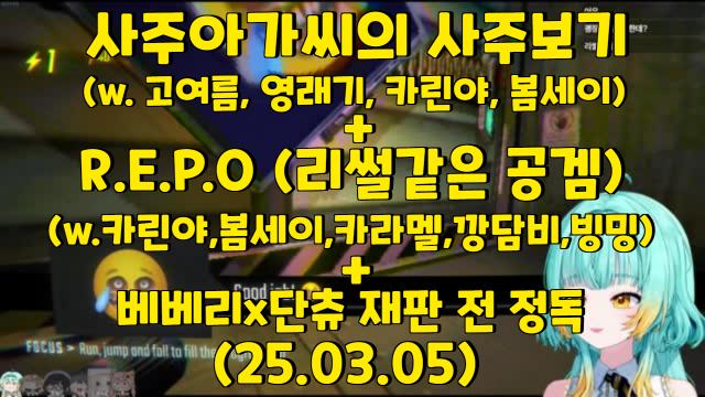 사주보기 + R.E.P.O + 재판 전 정독 | SOOP VOD