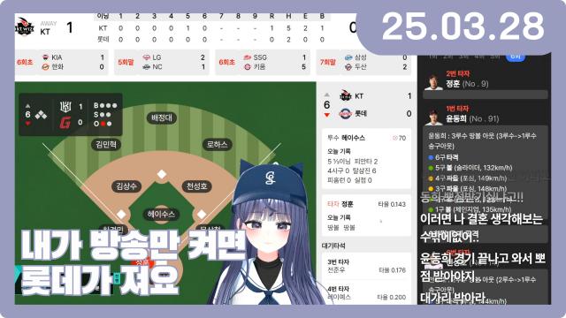 [뉴걸 29일] 방송만 키면 지는 롯데 vs KT | SOOP VOD