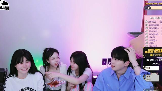 [클립][팀진우][JINU] DP nim AND 뚜부♥, 하온♡, 가람♥ PLAYING DON'T LOUGH CHALLENGE pt.2 | SOOP VOD