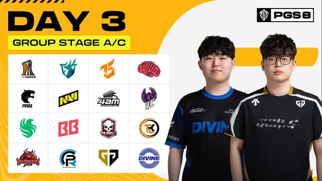[GEN/DN] 그룹 스테이지 DAY 3 | PGS 8 [배틀그라운드] [배그] | SOOP VOD