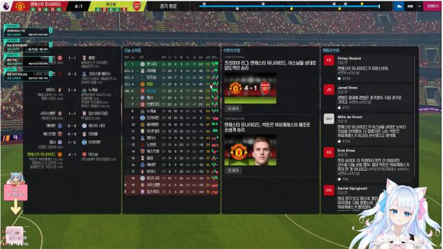 [FM24] 대 황 맨 유 챔 스 진 출 확 보! 리그 4위 마무리! | SOOP VOD