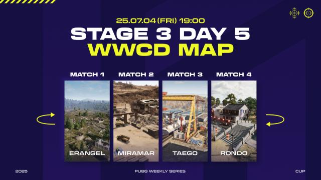 (MAP) STAGE 3 DAY 5 WWCD l 2025 PWS: CUP [배틀그라운드][배그] | SOOP VOD
