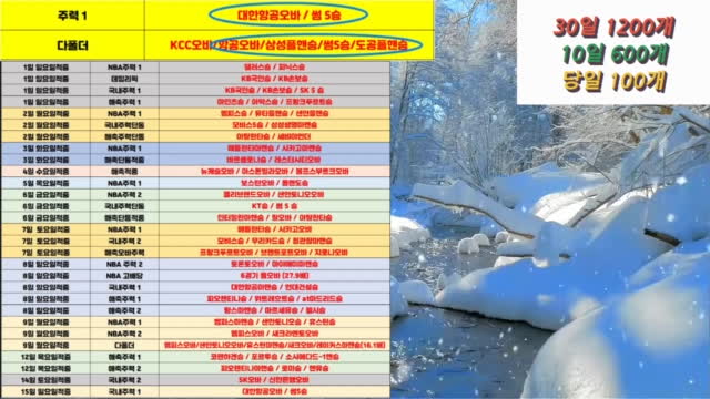 낮경기 주력 적중!!! 월요일 nba 7경기 프리뷰~~~!!!! | SOOP VOD