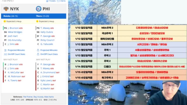 해축주력 3폴더 적중샷!!! NBA 5연승 도전!!! 죽사장의 느바교실!!!! | SOOP VOD
