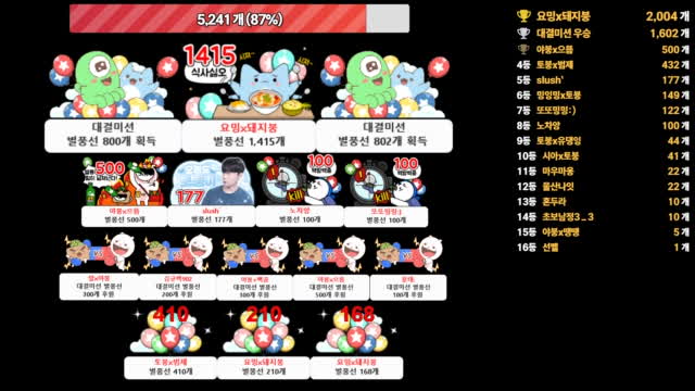 11시간 방송MVP💖요밍💖 | SOOP VOD