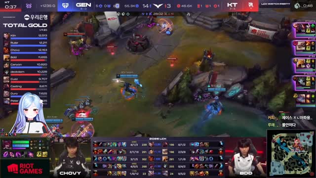 [클립][kt파트너] KT vs GEN 꺾이지않는 마음 1일차.. #LckWatchParty | SOOP VOD