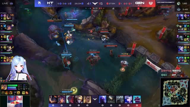 [클립][kt파트너] KT vs GEN 꺾이지않는 마음 1일차.. #LckWatchParty | SOOP VOD