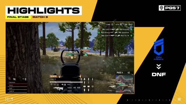 [클립] 파이널 스테이지 DAY 1 | PGS 7 6라운드 DNF치킨 | SOOP VOD