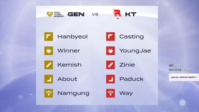 [5.15] LCK CL KT vs GEN - KT 편파 응원방│#LCKCLWatchParty | SOOP VOD