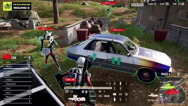 [클립]2025 PUBG ASIA ALL STAR 3라 한국 VS 중국 교전(C4) | SOOP VOD