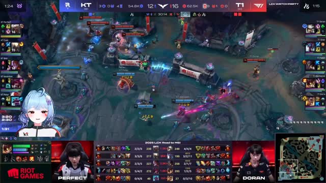 [클립][KT VS T1] MSI 가는 꿈을 꿨었던 민결희 반응 | SOOP VOD