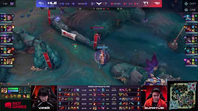 [클립][HLE vs T1] 1세트 / 2025 LCK MSI 대표 선발전 | SOOP VOD
