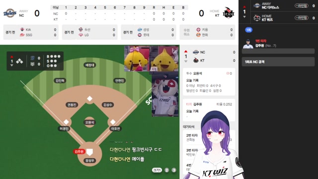 [6.21] KBO KT vs NC - KT 편파 중계방 (야린이) | SOOP VOD