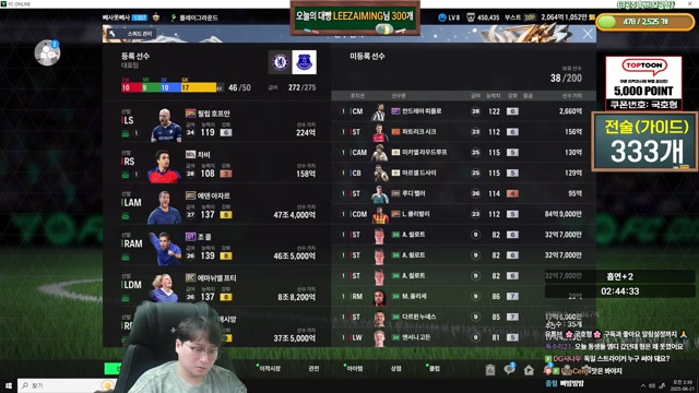 국모닝!아직도 리턴 굴리트 실사용인가? (스쿼드,팀리뷰,팀평,패키지).항시받음. FC온라인 국호형 피파4 | SOOP VOD