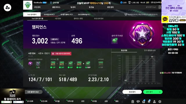 270조 리버풀 마지막 슈챔도전 스케줄받습니다 피파4 | SOOP VOD