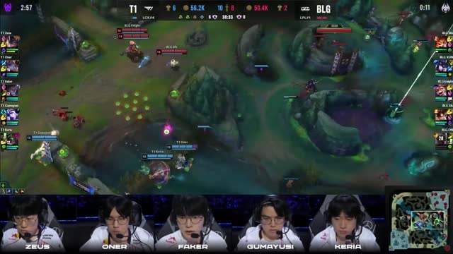 T1 vs BLG 2024월즈 결승전 4세트 마지막 전투 | SOOP VOD