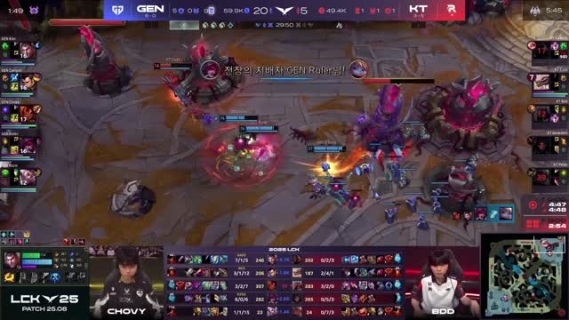 [캐치][GEN vs KT] 1세트 / 2025 LCK | SOOP VOD