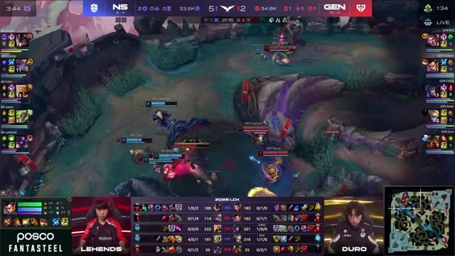 [캐치]센고쿠듀로 | NS vs GEN 게임 1 하이라이트 | 05.08 | 2025 LCK | SOOP VOD